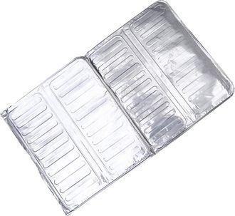 FOMIYES Herdplatten Spritzschutz Aluminiumfolie 84x39cm &Ouml;lbarriere Hitzebest&auml;ndig Faltbar K&uuml;chenzubeh&ouml;r f&uuml;r Gasherd