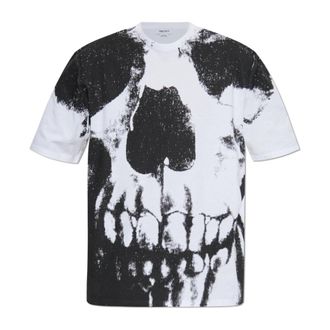 Alexander McQueen T-Shirt mit Druck - - Tops - Herren - Wei&szlig; - L