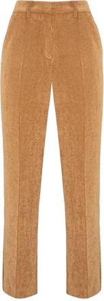 Manila Grace Samt-Stoffhose - - Trousers - Damen - Beige - XL