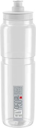 Elite Fly, borraccia trasparente con logo grigio - 950 ml