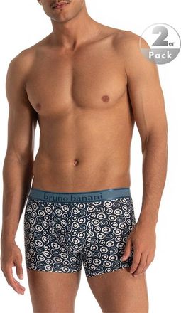 Bruno Banani Herren Unterw&auml;sche blau Baumwolle & Mix Geprintet
