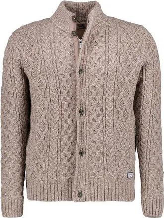N.Z.A. Herren Pullover braun Wolle unifarben