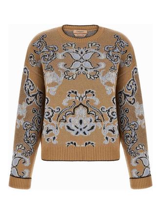 Twinset Pull Col Rond - Marron