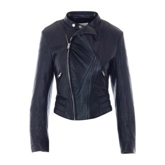 Maison Margiela Asymmetrische Leder Bikerjacke - - Jackets - Damen - Schwarzk - XS