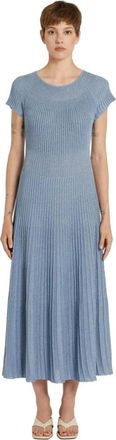 Emme Di Marella Emme DI Marella, Femme, Robes, Bleu, Taille: 40 FR Draghi Knitted Dress