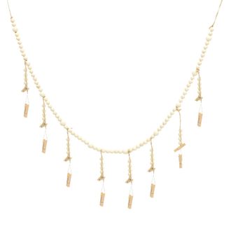 Garneck Wall Hanging Photo Display mit Originalen Holzperlen und Clips Vielseitige Fotogalerie f&uuml;r Familienbilder Kinderkunst und Karten Praktische Wanddekora