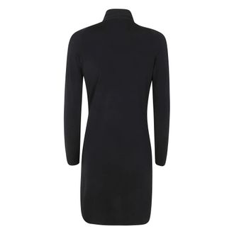 Tom Ford V-Ausschnitt Cocktailkleid mit langen &Auml;rmeln und Zierleiste - - Dresses - Damen - Schwarzk - M