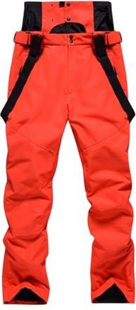 Generic Pantalon de ski pour femme - Pantalon de travail pour femme - Pantalon de neige isolé coupe-vent - Softshell - Imperméable et respirant - Sangle arriè
