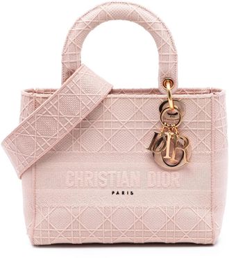 Dior Hobo Bags - Medium Canvas Cannage Lady D Lite - Gr. unisize - in Gold - f&uuml;r Damen