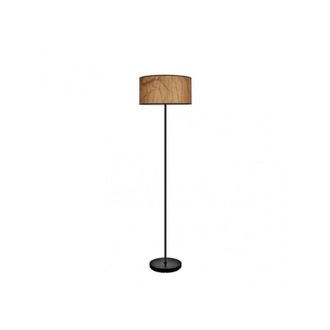 Fabrilamp Fabrilamp - Floor deLIVING room pergamino avec mod&egrave;le en m&eacute;tal noir Papiro