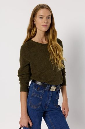 Gerard Darel Pull &agrave; col rond en laine - Marron