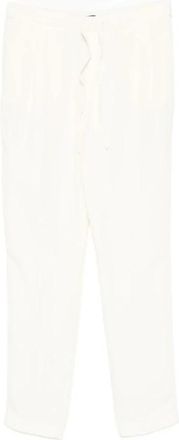 Fabiana Filippi Femme, Pantalons, Blanc, Taille: 40 FR Straight Leg Elasticated Waistband Drawstring Pantalons