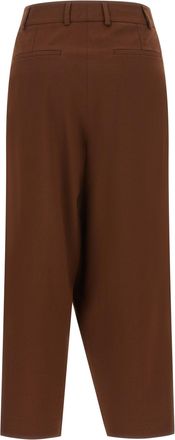 Alberto Biani Asymmetrical Panel Trousers - Brown