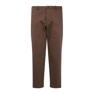 Nine In The Morning Homme, Pantalons, Brun, Taille: 2XL Pantalon en coton &agrave; boutons