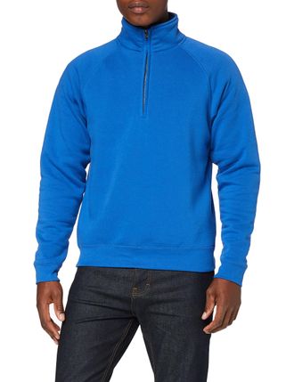 Fruit Of The Loom Fruit Of The Loom Herren Premium 70/30 Sweatshirt mit Reißverschluss am Kragen (2XL) (Königsblau)