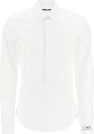 Dolce & Gabbana Homme, Chemises, Blanc, Taille: M Re-Edition Cotton Poplin Shirt
