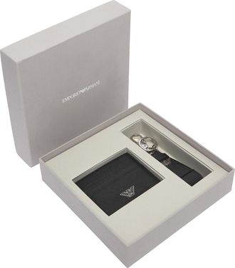 Emporio Armani Kartenetui und Schl&uuml;sselanh&auml;nger Set Emporio Armani EM003598 AF13805 UC001 Schwarz