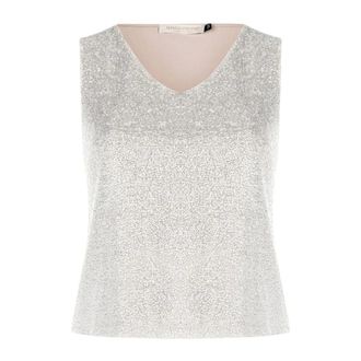 Rinascimento Femme, Tops, Gris, Taille: 42 FR Crop Top &agrave; Sequins