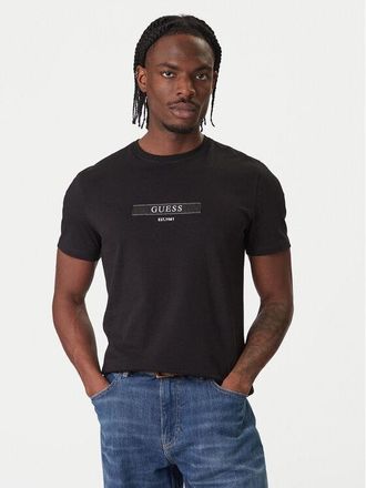 Guess T-Shirt M6RI17 J1314 Schwarz Slim Fit