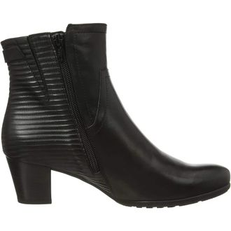 Gabor Schwarze Stiefeletten mit plissiertem R&uuml;cken - - Shoes - Damen - Schwarzk - 37 EU