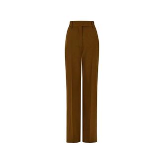 Ferragamo Ma&szlig;geschneiderte Hose in Chevron - - Trousers - Damen - Braun - S