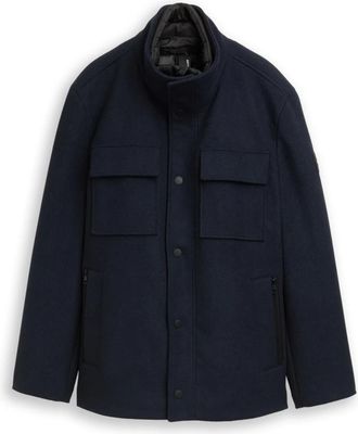 Tom Tailor 2-in-1 Wolljacke mit herausnehmbarer Innenjacke - - Jackets - Herren - Blau - M
