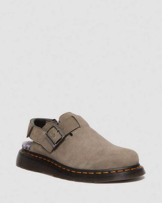 Dr. Martens Jorge II Faux Fur Gef&uuml;tterte Mules in Grau, Gr&ouml;&szlig;e: 36