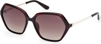 Guess Anastasia Geometric Lunettes de soleil - Femme - Accessoires - Brun - Taille: 55 MM
