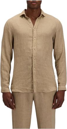 Sundek Homme, Chemises, Beige, Taille: XL Chemise en lin teinte en pi&egrave;ce