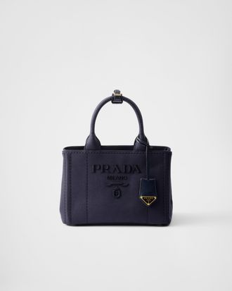 Prada Jardinière Kleine Handtasche aus Baumwoll-Canvas