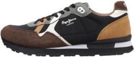 Pepe Jeans London Baskets Brit Prints M pour Homme, Marron fonc&eacute;., 6 UK