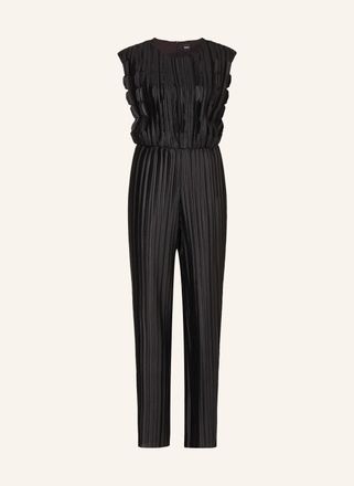 HUGO BOSS Jumpsuit Etracee Mit Plissees schwarz