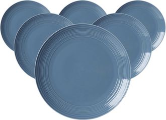 Ritzenhoff & Breker Flirt by R&B Frühstücksgeschirr Blau Levi Größe 6er Set Speiseteller 27 cm Blau Levi