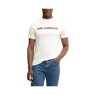 Karl Lagerfeld Homme, Tops, Blanc, Taille: XL T-shirt coupe droite
