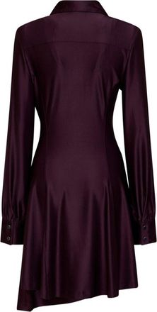 Paco Rabanne Asymmetric Snap-Button Dress - Purple