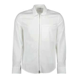Courr&egrave;ges Poplin Zip Shirt - - Shirts - Herren - Wei&szlig; - L