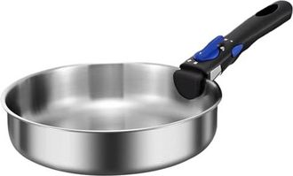 Generico Poêle antiadhésive, casseroles antiadhésives, poêles en acier inoxydable avec poignée détachable - casseroles et casseroles portables antiadhésives ca