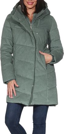 Ragwear Damen Cord-Steppjacke wasserabweisender Winterparka mit Kapuze Pavla Cordy 2521-60047 Dusty Green (5036) XXL