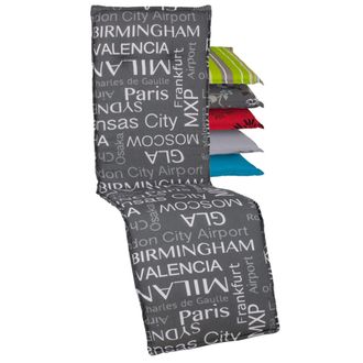 Beo Relaxsessel Auflage UV-beständig Barcelona | Made in EU nach Öko-Tex Standard | Waschbare Relaxstuhl Auflage mit Gummi-Halteband | Atmungsaktive Liege