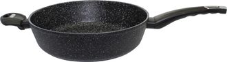 ELO Schmorpfanne Granit Evolution 28 cm mit Gegengriff, Micro-Waben-Struktur, ELODUR Professional Antihaftversiegelung, induktionsgeeignet, schwarz, Neu