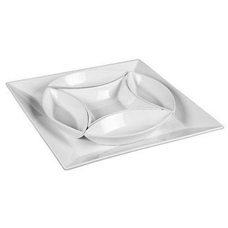 Holst Porzellan Servierset Puzzle Rautenschale 6-tlg. 30 x 30 cm