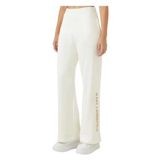 Karl Lagerfeld Weitgeschnittene Sweatpants - - Trousers - Damen - Wei&szlig; - L