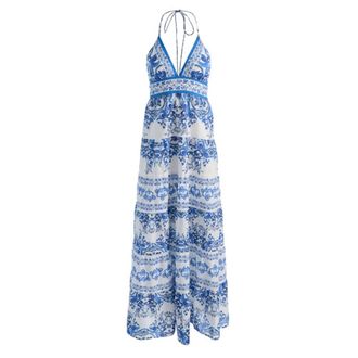Alice & Olivia Karolina Maxikleid - - Dresses - Damen - Blau - XS
