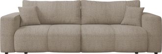 Mirjan24 Schlafsofa Furyn Boucle mit Bettkasten, 3 Sitzer Sofa, Couch mit Schlaffunktion, Bettsofa Schlafsofa Polstersofa, Couchgarnitur (Coral 50)