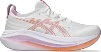 Asics Womens Gel-Nimbus 27 Running Shoe, White/Light Ube, 41.5 EU