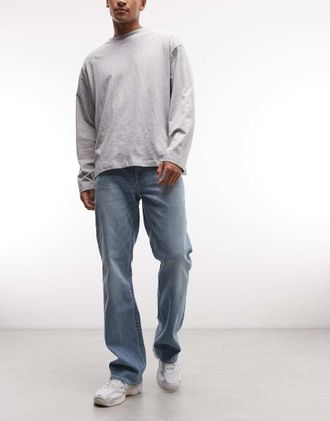 True Religion Billy - Jean fusel&eacute; - D&eacute;lavage moyen brillant-Bleu