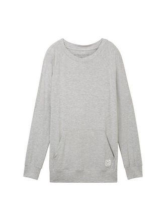 Tom Tailor Pyjamaoberteil Bodywear Loungewear Sweatshirt in Melange Optik