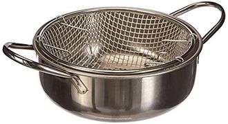 Excelsa Friteuse argentée en inox Excèlsa, 24 cm de diamètre
