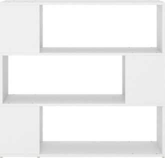 Generic Offene B&uuml;cherregale, Freistehend, Platzsparendes Aufbewahrungsregal aus Holzwerkstoff f&uuml;r B&uuml;cher, Dekoration und Medien (Wei&szlig;)