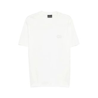Emporio Armani T-Shirt mit Rundhalsausschnitt und Logo - - Tops - Herren - Wei&szlig; - 2XL